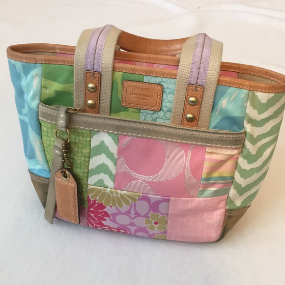 Coach | Bags | Coach Spring Patchwork Hamptons Tote | Poshmark